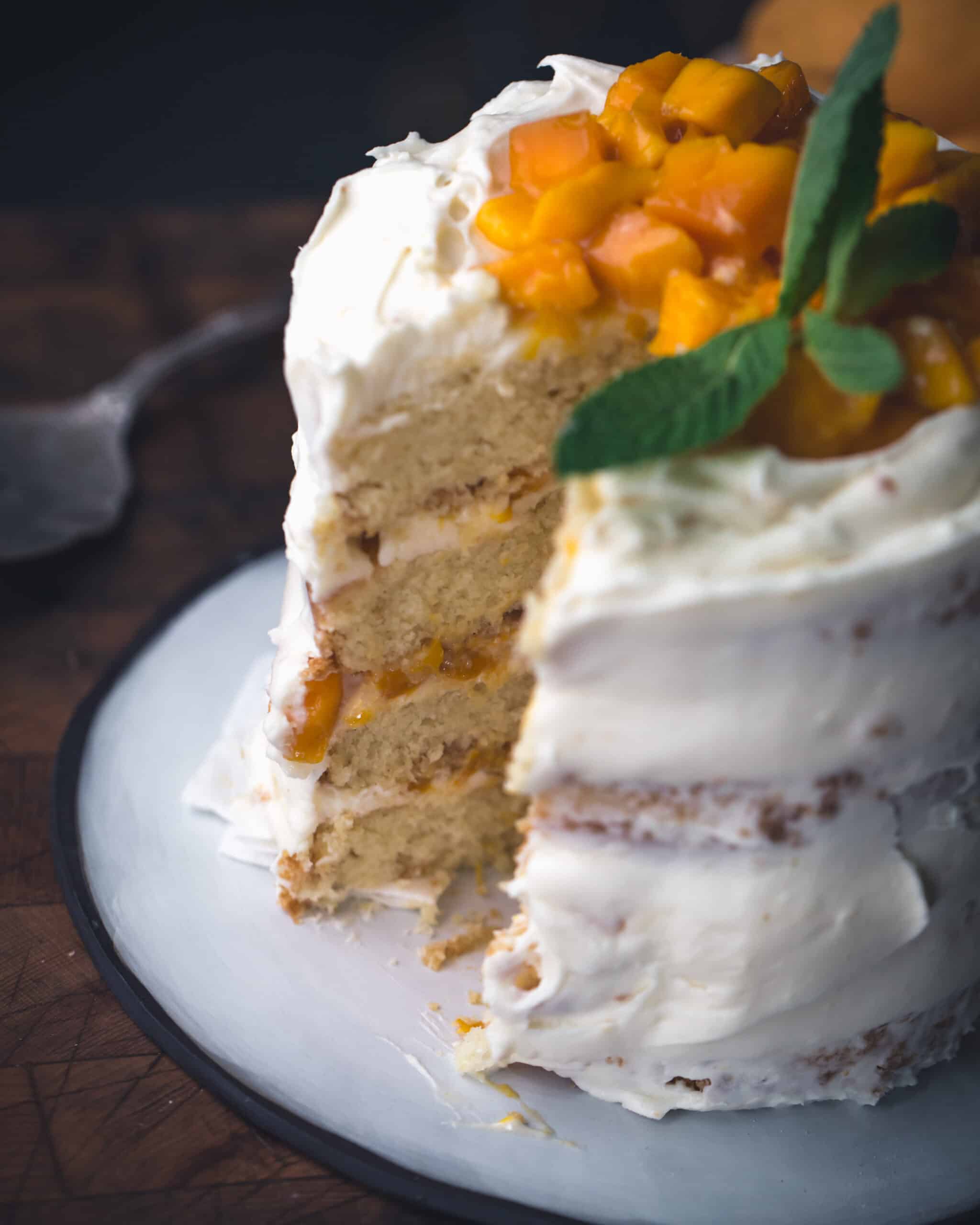 The Best Fresh Mango Cake - Kitchen Wrangler | Melissa Guerra