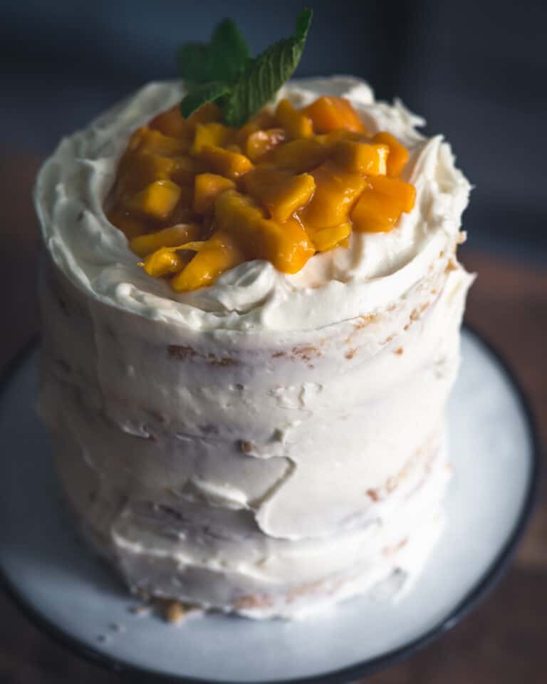 The Best Fresh Mango Cake - Kitchen Wrangler | Melissa Guerra