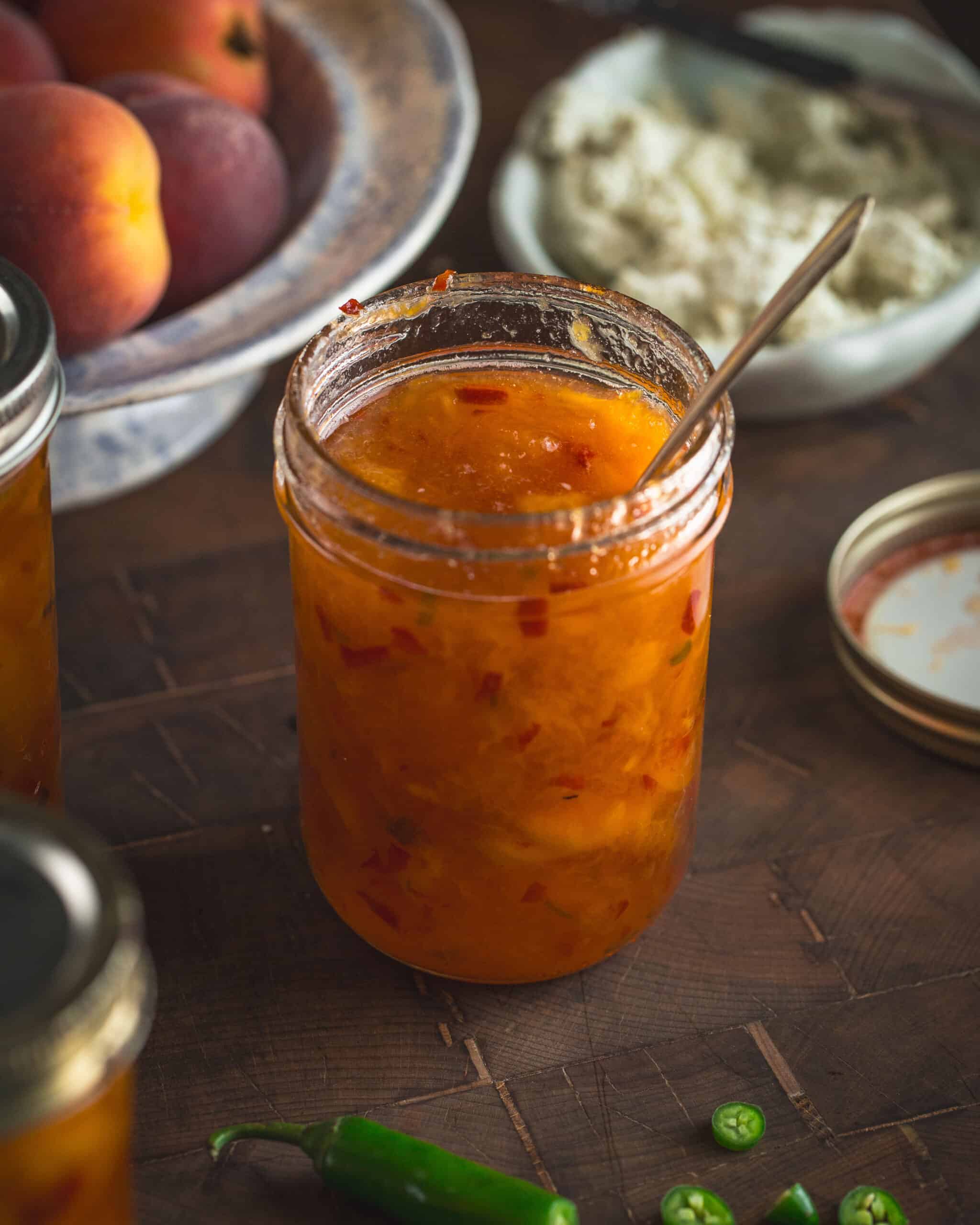 Spicy Peach Jam is an excellent appetizer - Kitchen Wrangler | Melissa ...
